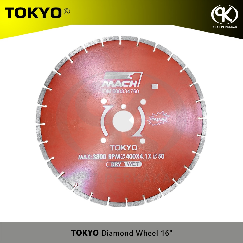 Jual Diamond Wheel 16" TOKYO Mata Potong Beton Cutting Aspal 400mm ...