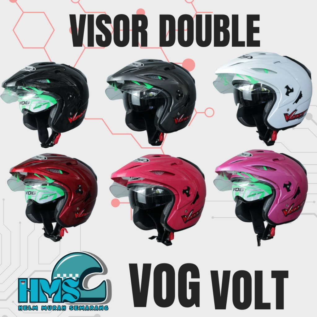 Jual HELM VOG VOLT & VOG BLITZ SOLID DOUBLE VISOR WARNA LENGKAP ...