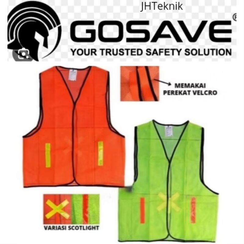 Jual JHTeknik Rompi Jaring Orange Hijau GOSAVE/Rompi Jaring Proyek ...