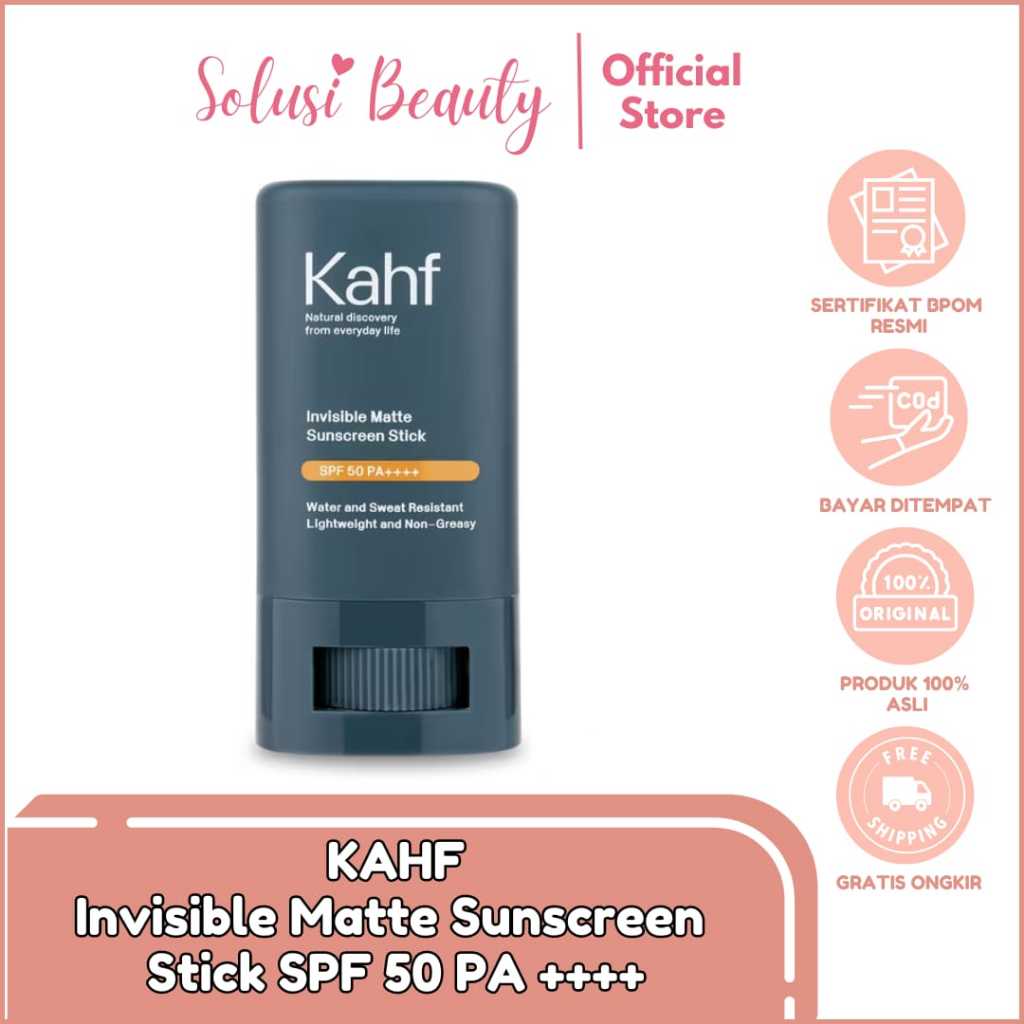 Jual KAHF INVISIBLE MATTE SUNSCREEN STICK SPF 50 PA++++ 22 g | Shopee ...