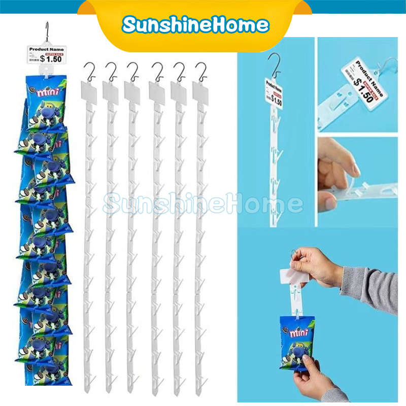 Jual 10pcs Klip Strip Klip Display Makanan Strip Gantung Display ...