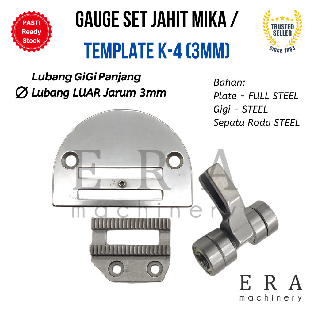 Jual gauge set TEMPLATE K4 Lubang gigi Panjang STEEL getset jahit MIKA ...