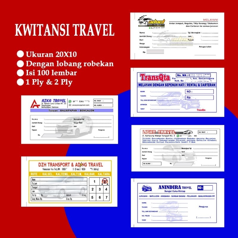 Jual Nota/kwitansi travel & rental mobil BACA KETERANGAN | Shopee Indonesia