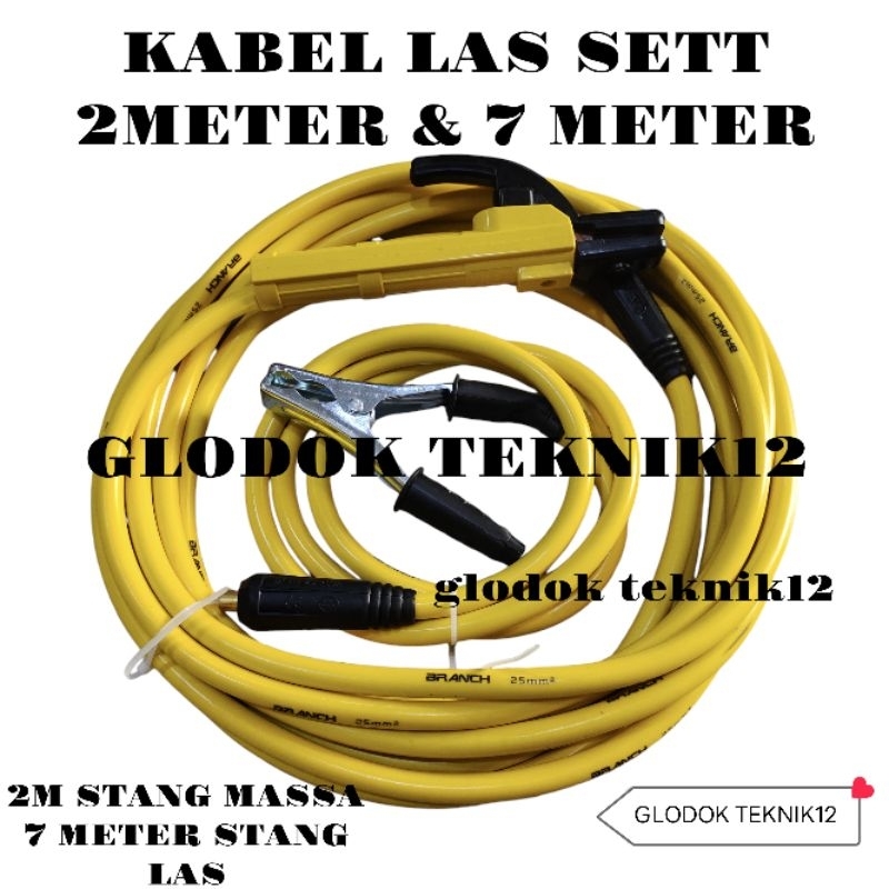 Jual PAKET KABEL STANG LAS SET MMA 7 METER DAN STANG MASA SET 2 METER ...