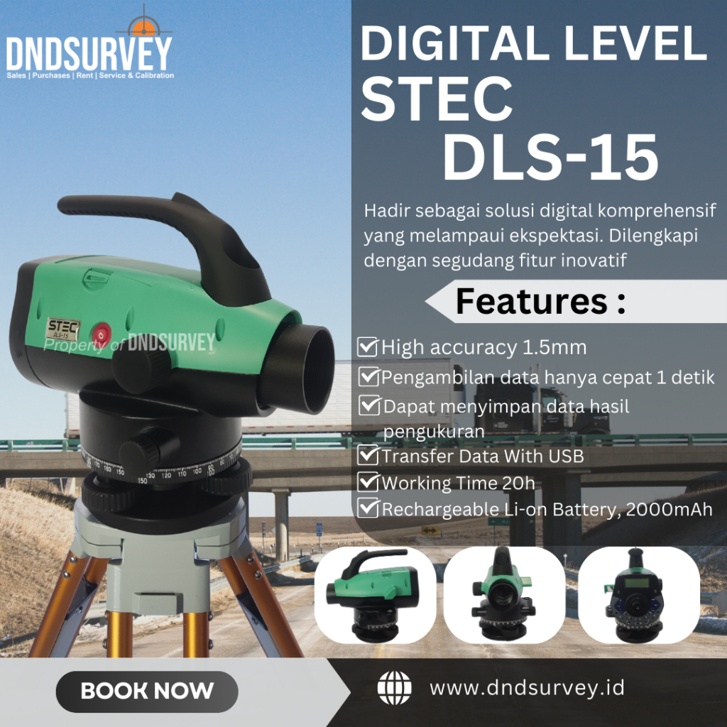 Jual Waterpass Digital Level Stec DLS-15 Akurasi 1.5mm Terbaik di ...