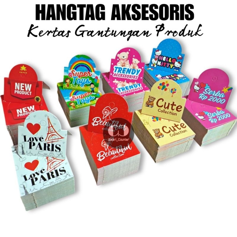 Jual Kertas Hang Tag Hangtag Aksesoris (ISI 100 LEMBAR) Kertas ...