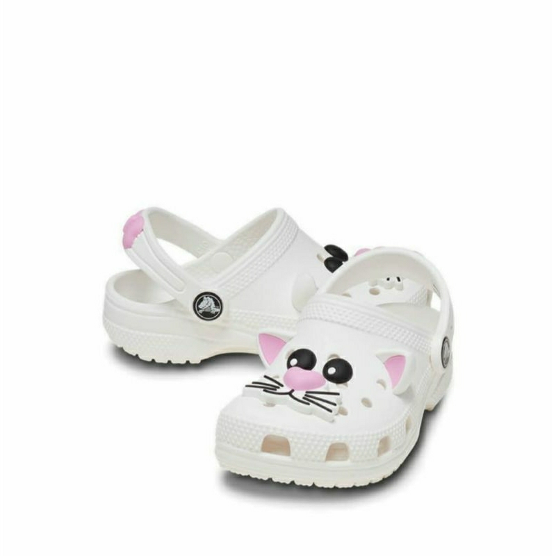 Jual CROCS CAT 3D WHITE KITTY CLOG KIDS and JUNIOR | Shopee Indonesia