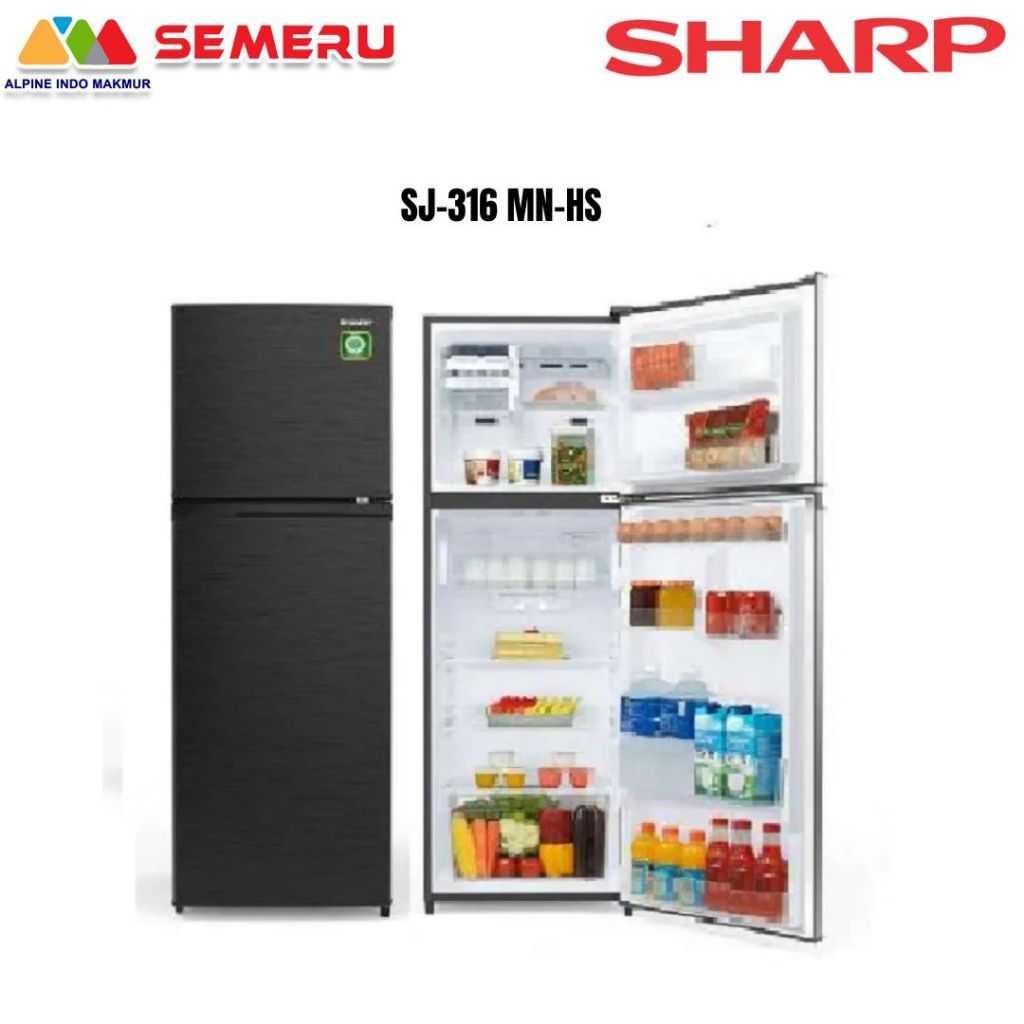 Jual SHARP KULKAS 2 PINTU 256 L / SILVER SJ-316 MN-HS | Shopee Indonesia