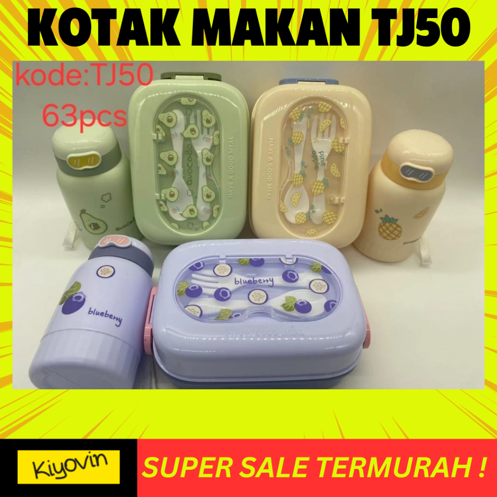 Jual KOTAK MAKAN + BOTOL / TEMPAT BEKAL ANAK SET BOTOL TJ-50 | Shopee Indonesia