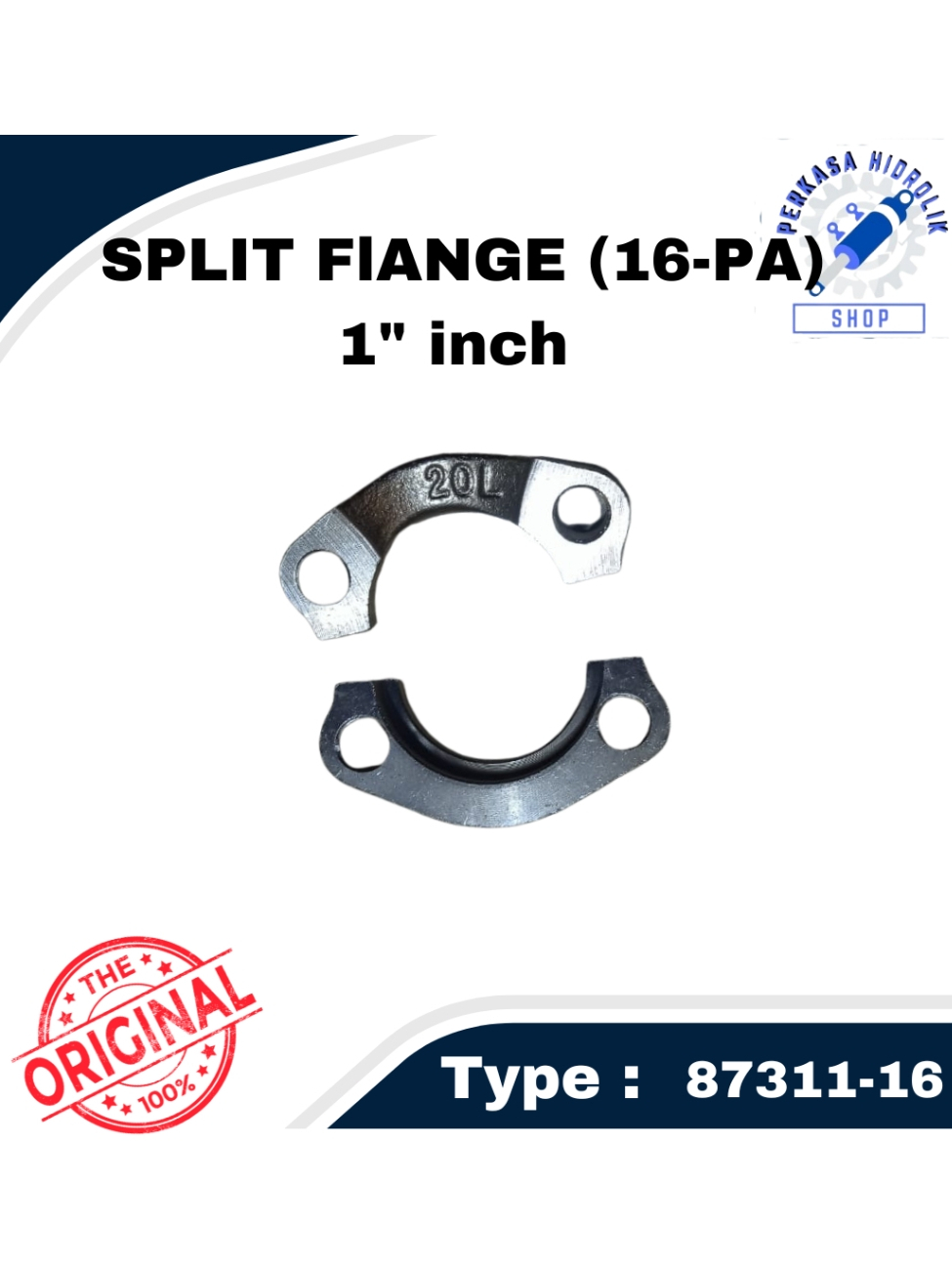 Jual SPLIT FLANGE PA 16 / FL 16 Fitting Selang Hidrolik Klem 1" inch ...
