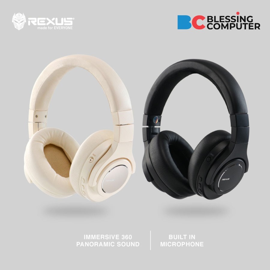 Jual Headset Gaming Wireless Rexus RX-S8 PRO With ANC - Midnight Black ...