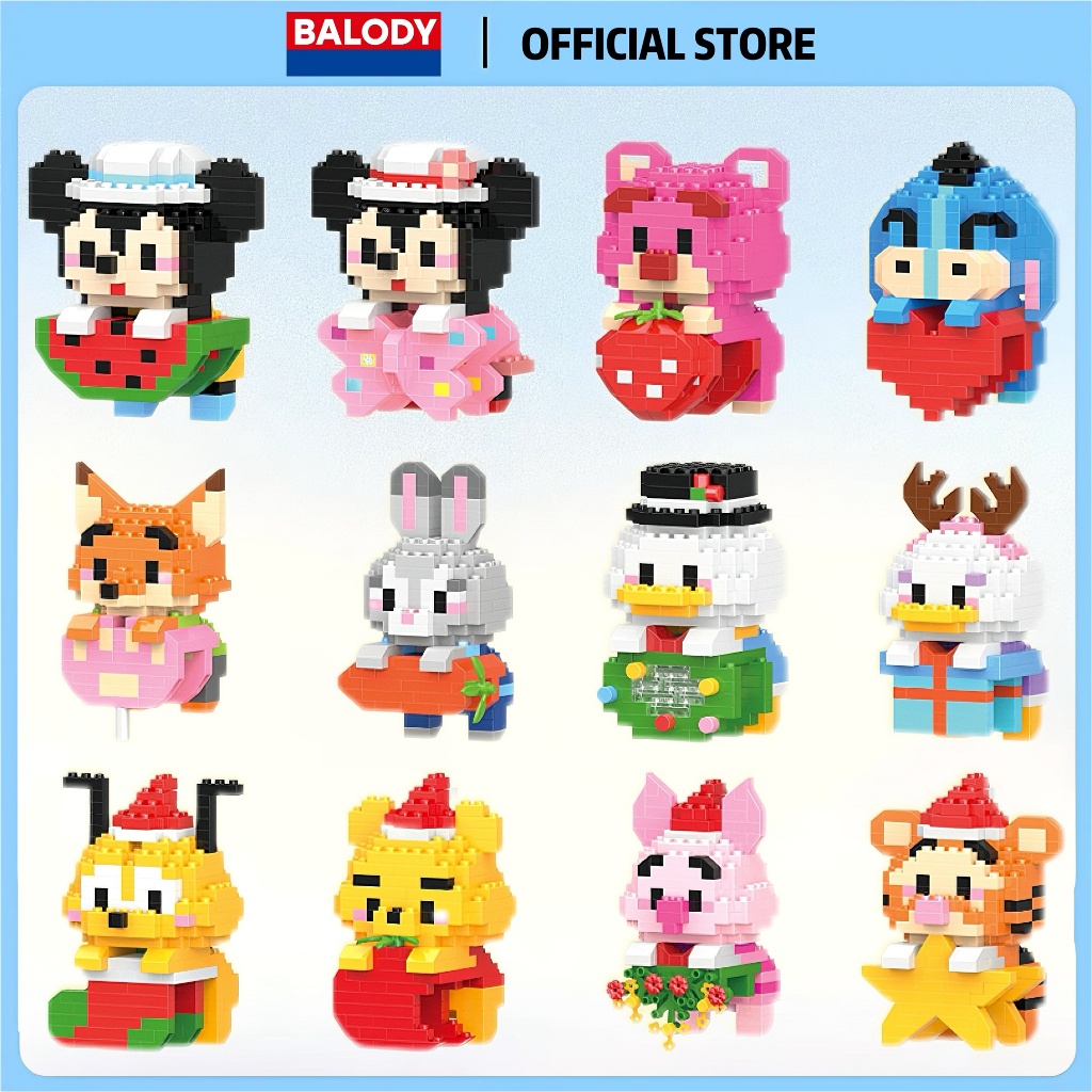 Jual BALODY DIY Block Kartun Toy Mini Block Brick lotso Mainan Balok ...