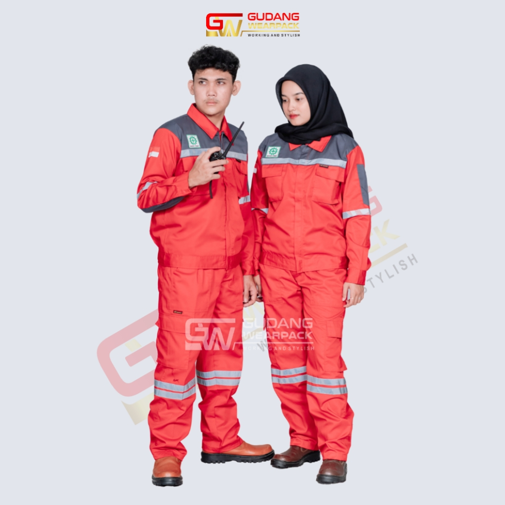 Jual WEARPACK SETELAN Wearpack MERAH - ABU (setelan standar) | Shopee ...
