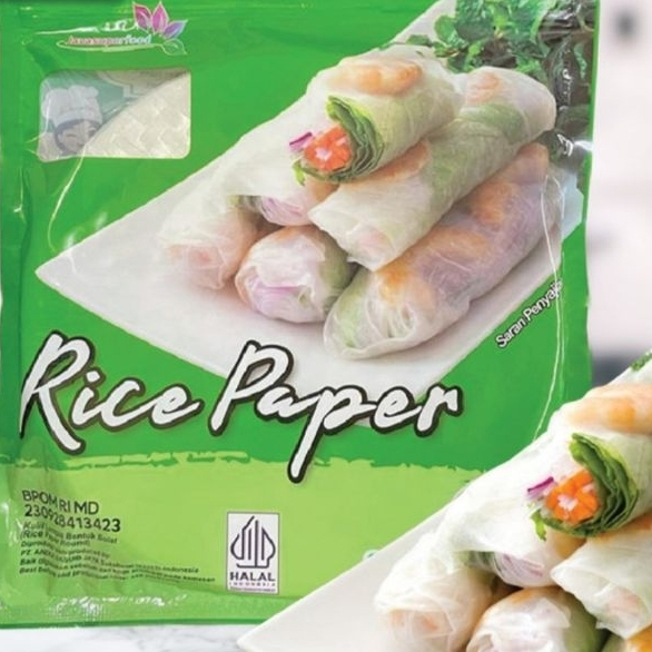 Jual Rice Paper Bulat Kotak Halal isi 10 20 Bulat 200gr / Kulit Lumpia ...