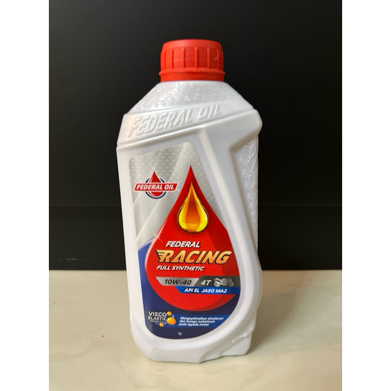 Jual Oli Federal Racing 10W 40 API SL JASO MA2 FULL SYNTHETIC 1 LITER ...