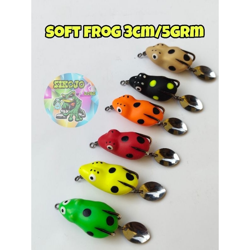 Jual soft frog 3cm berat 5gram umpan untuk mancing casting ikan gabus ...