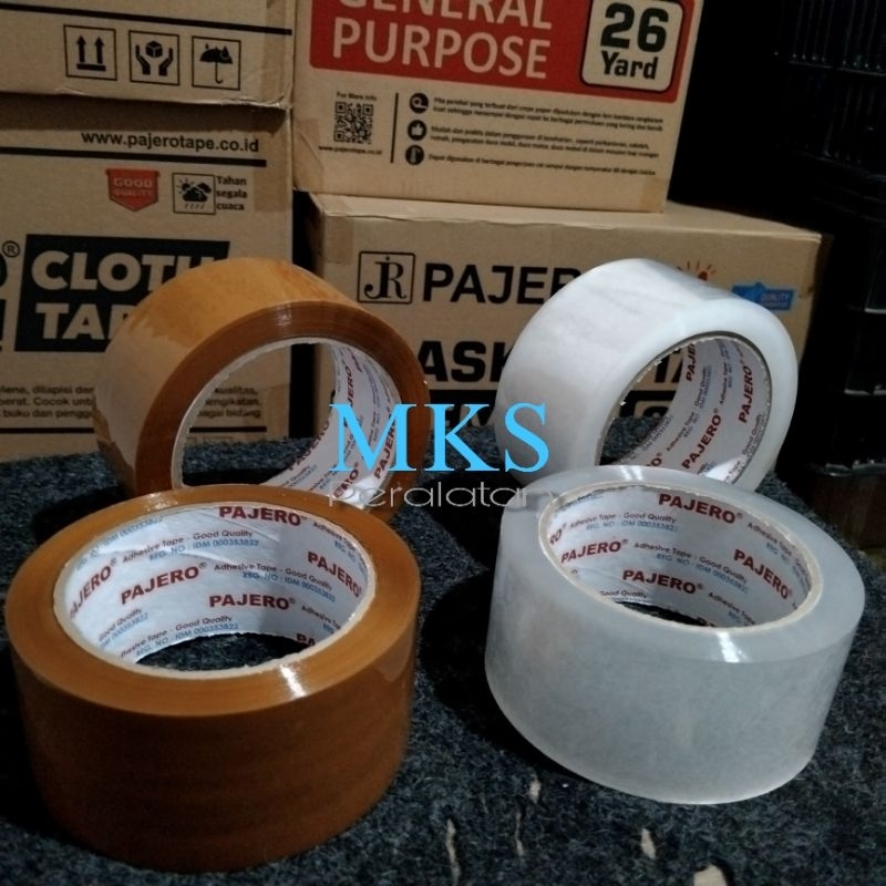 Jual Pajero Tape | Lakban Isolasi Bening & Coklat 48mm x 90 Yard | OPP Pajero Packing Tape 72 ...