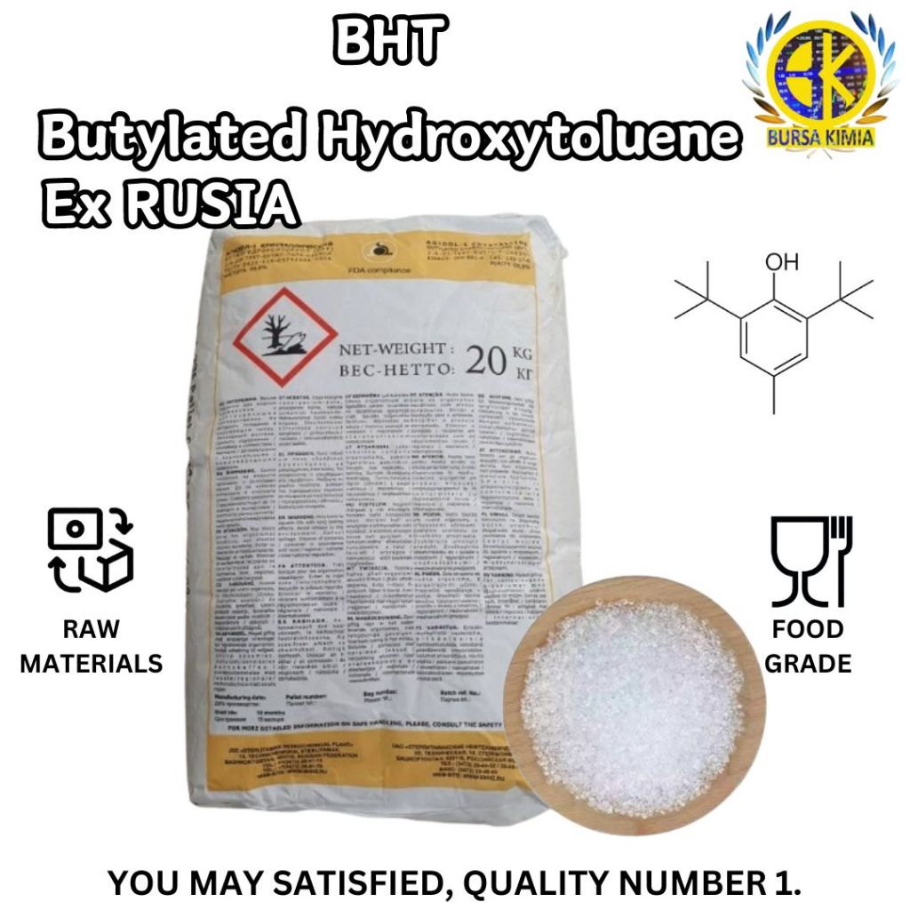 Jual BHT ex Russia 1kg/ Butylated hydroxytoluene BHT Antioxidant 1 kg Termurah | Shopee Indonesia