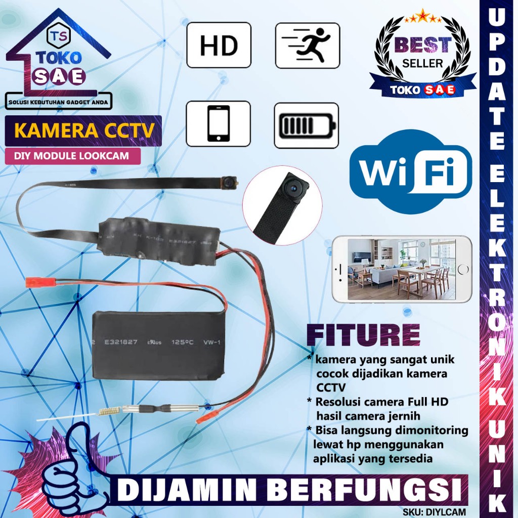 Jual Wifi Ip 1080p Hidden Spy Camera Module Wifi Video DVR Kamera Ultra ...