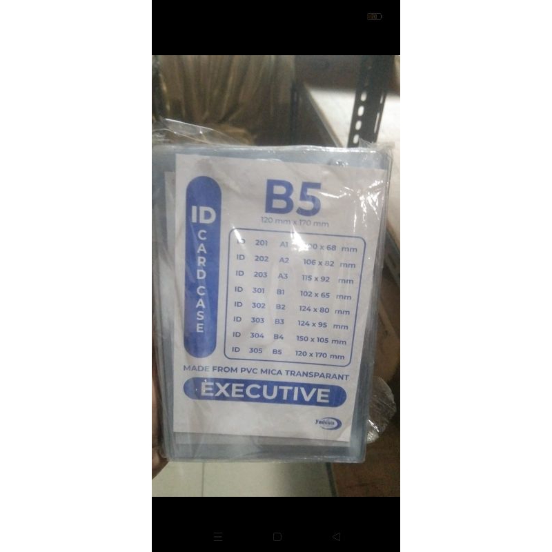 Jual Plastik ID CARD Case B5 (170x120 mm ) tebal 0,35mm YUSHINCA ...