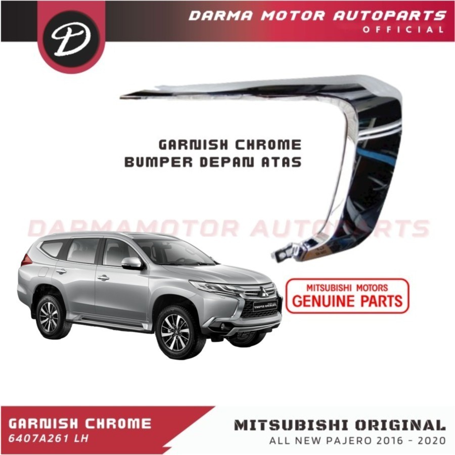 Jual List Garnish Bumper Bemper Depan Front Mitsubishi All New Pajero ...