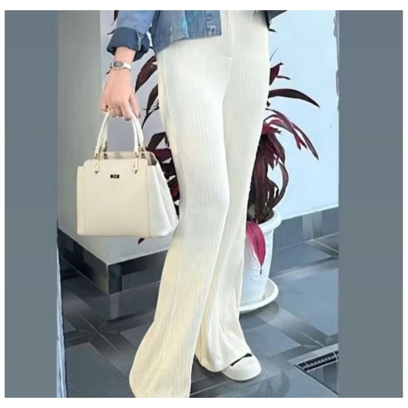 Jual CELANA CUTBRAY KNIT WANITA Celana Highwaist knit premium | Shopee Indonesia