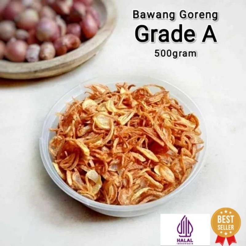 Jual Bawang Goreng Brebes Super Grade A Murni 500gram | Shopee Indonesia