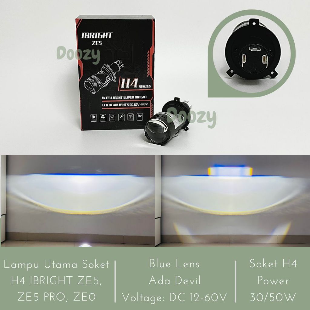 Jual IBRIGHT Lampu Utama LED H4 ZE5 ZE0 ZE5 PRO Original Ibright Bisa AC DC Putih Kuning Dijamin ...