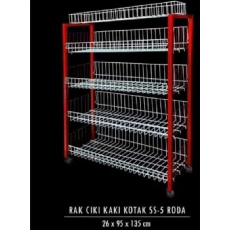 Jual Rak Ciki Besi/ Rak Serbaguna Mini Market / Rak Display Roda Susun ...