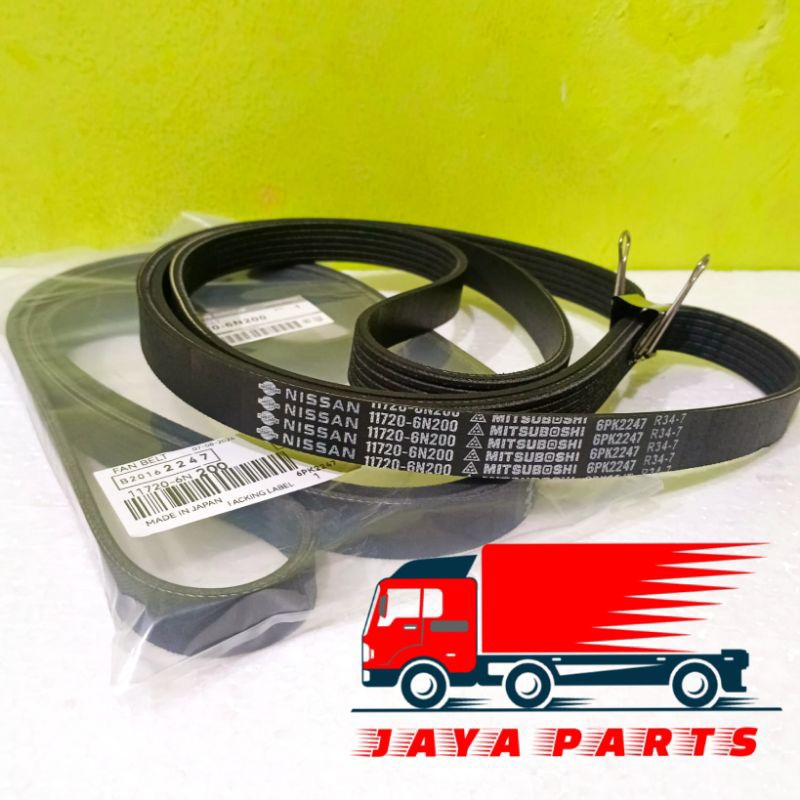 Jual FAN BELT XTRAIL OLD T30 SERENA C24 2004 UP FAN BELT NISAN 6PK2247 | Shopee Indonesia