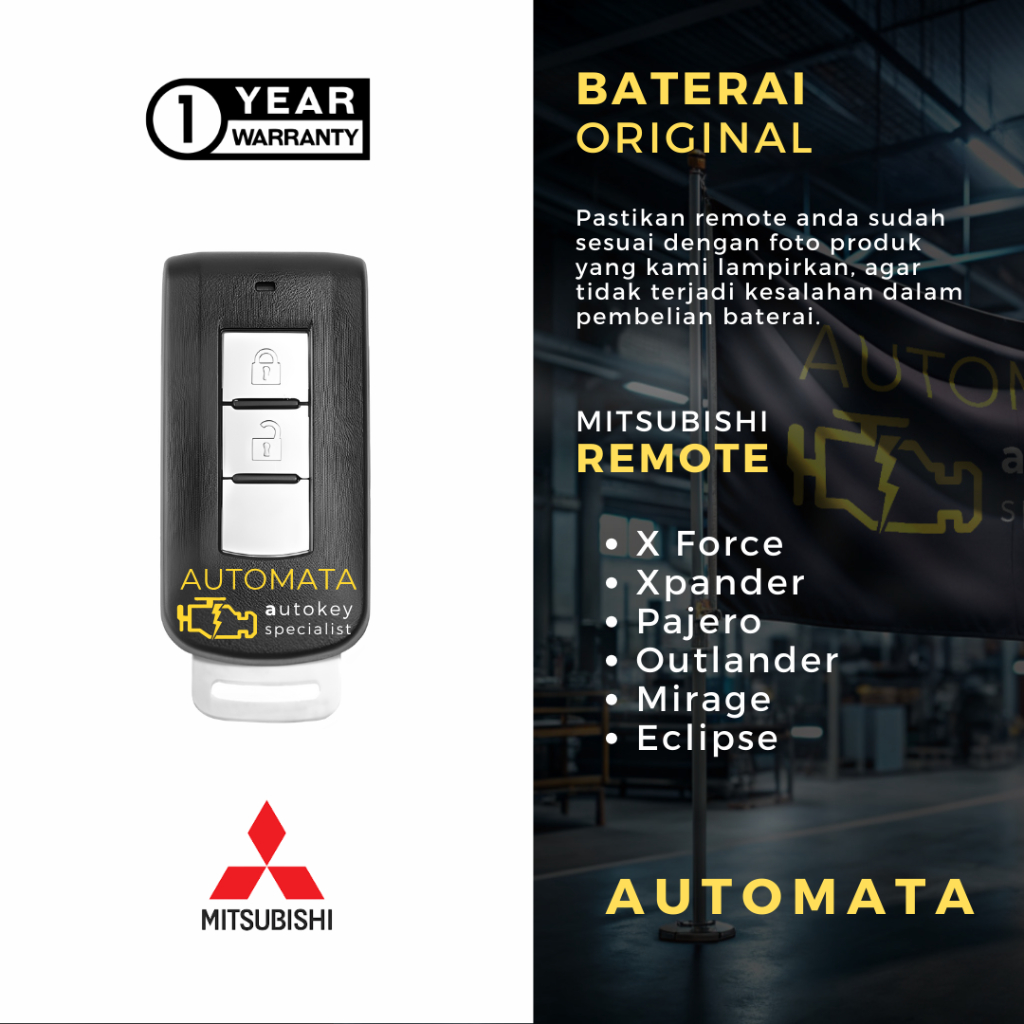 Jual baterai remote keyless smartkey kunci mobil mitsubishi xpander ...