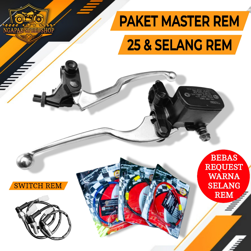Jual Master Rem Yamaha R25 Kopling Yamaha R25 Selang Rem Depan Switch ...