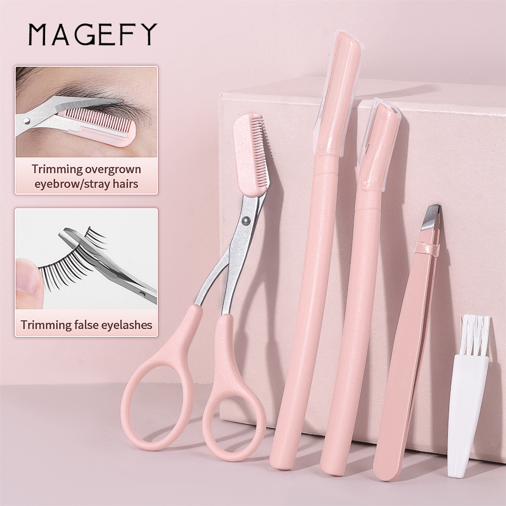 Jual MAGEFY 4pcs Pisau Cukur Alis Gagang Lurus, Pisau Cukur Alis ...