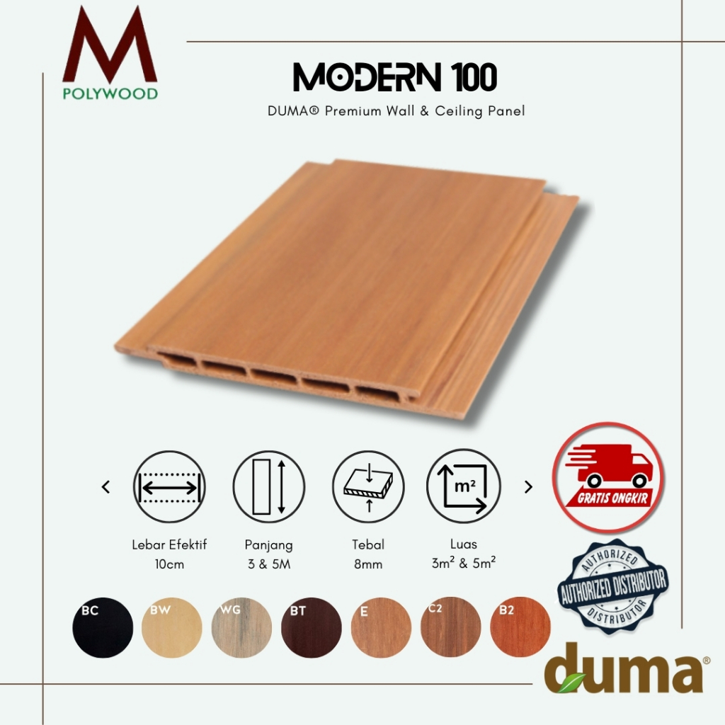 Jual MODERN 100 Duma Panel WPC Premium Wall Panel and Ceiling Panel ...
