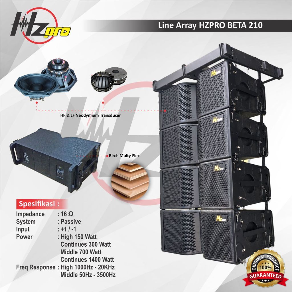 Jual LINE ARRAY HZ PRO BETA 210 NEW (BI-AMP) ORIGINAL | Shopee Indonesia
