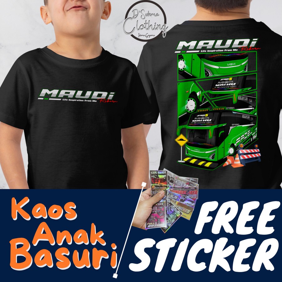 Jual Kaos Bus Anak Maudi / Kaos Bus Telolet / Baju Bus Basuri / baju ...
