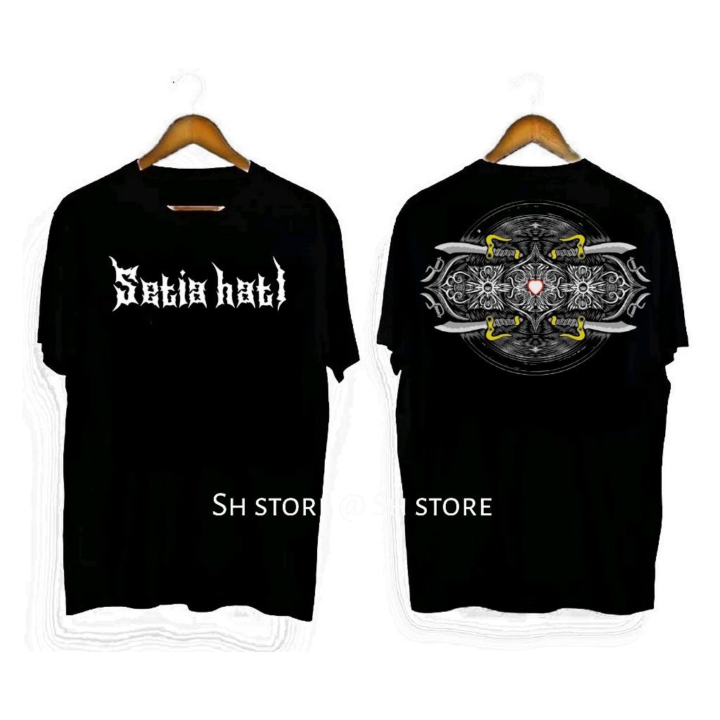 Jual Sh Store - Kaos Psht Simpel Setia Hati Sablon Depan Belakang Hitam ...