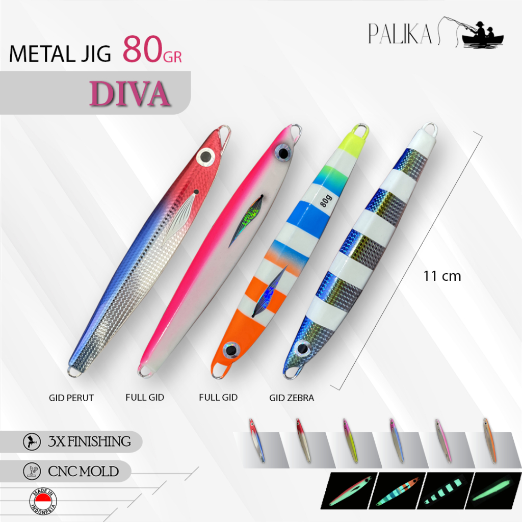 Jual Metal jig 80 gram Palika Diva 80gr 80Gram 80gram 80G Metal jig 80 gram Metal Jig 80 gr ...