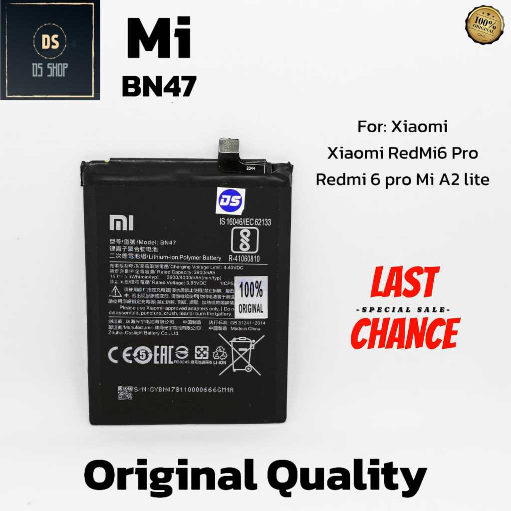 Jual Baterai Xiaomi Redmi 6 Pro MiA2 Mi A2 Lite BN47 BN 47 BN-47 ...