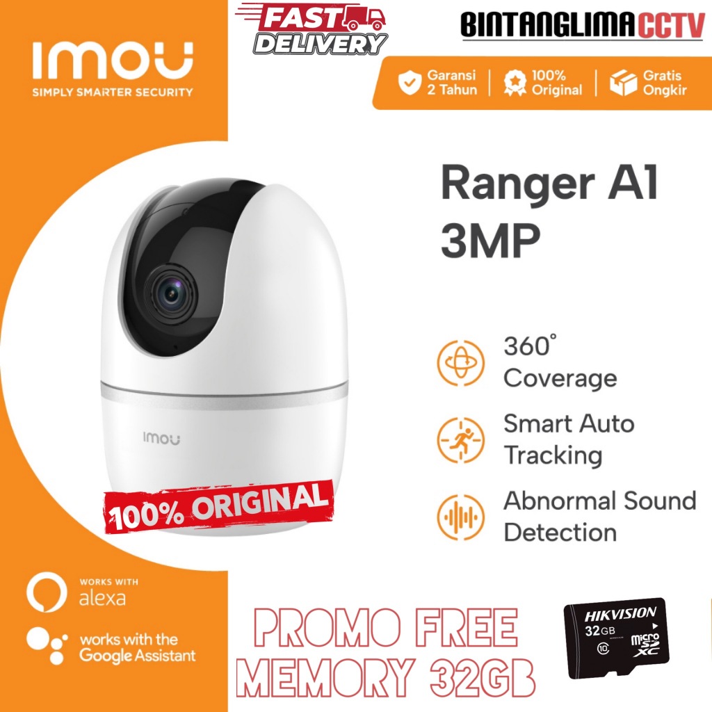 Jual IMOU Ranger A1 3MP - 360 Coverage | Two Way Tallk | Night Vision ...