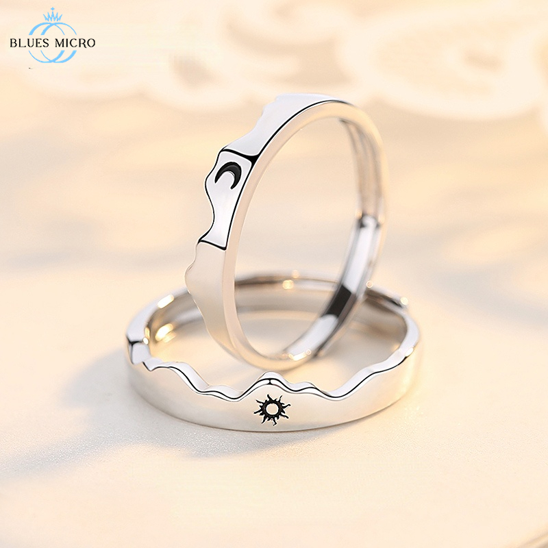 Jual COD Cincin Couple Baja Cincin Titanium Anti Karat Matahari dan ...