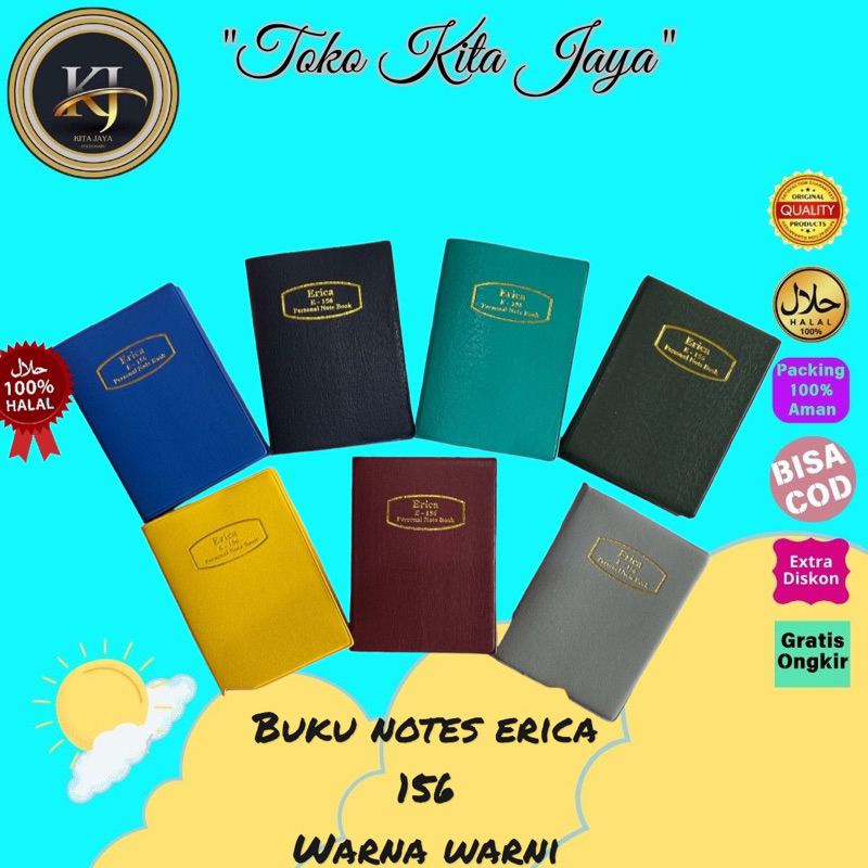 Jual Notes kecil/Buku saku erica 156 warna warni | Shopee Indonesia