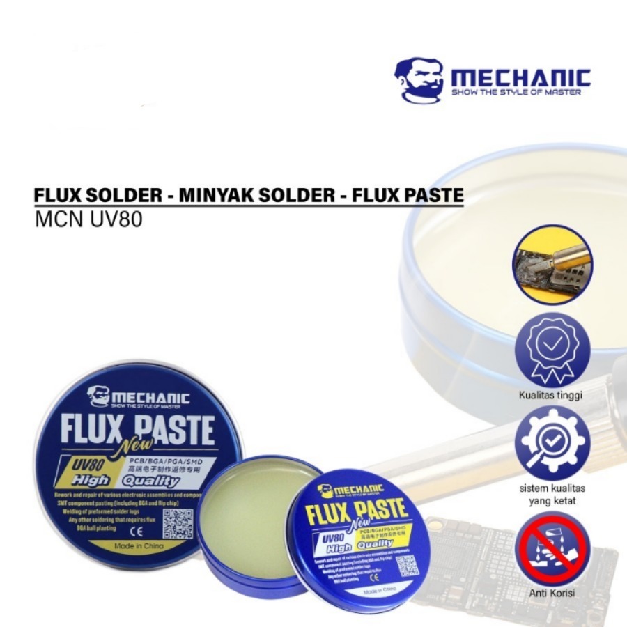 Jual FLUX MECHANIC UV 80 SOLDER PASTA MINYAK SOLDER ALUMINIUM BOX FLUX SOLDER UV-80 ORI UV80 ...