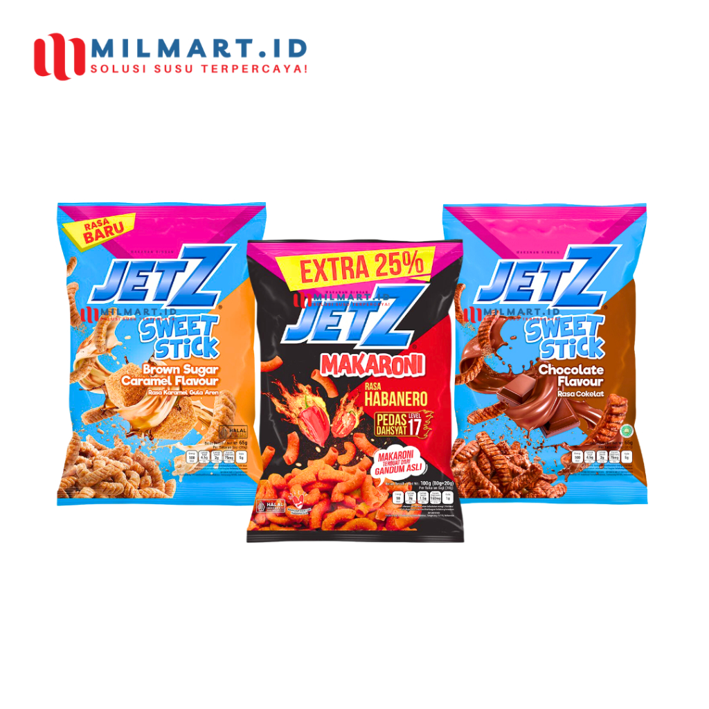 Jual JETZ SWEETY STICK CHOCOLATE BROWN SUGAR CARAMEL 65G MAKARONI SPICY ...
