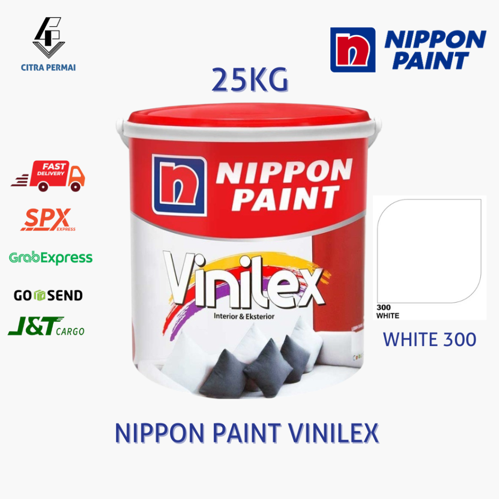 Jual NIPPON PAINT CAT TEMBOK VINILEX WHITE 300 25KG / CAT TEMBOK NIPPON PAINT / CAT TEMBOK PUTIH ...