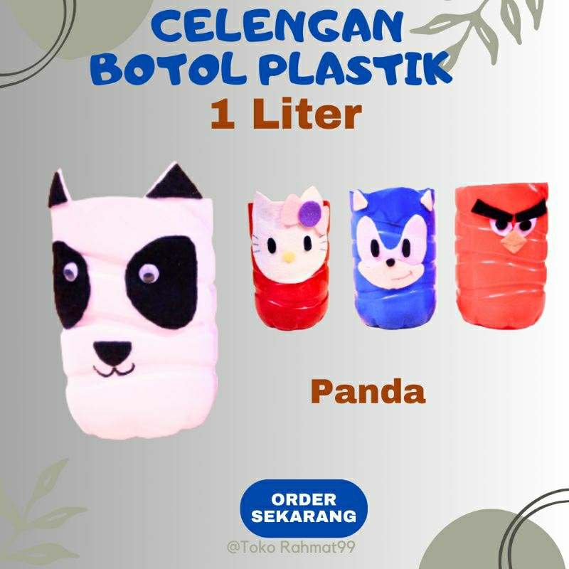 Jual Celengan Panda Plastik / Kerajinan Daur Ulang / Prakarya Botol ...