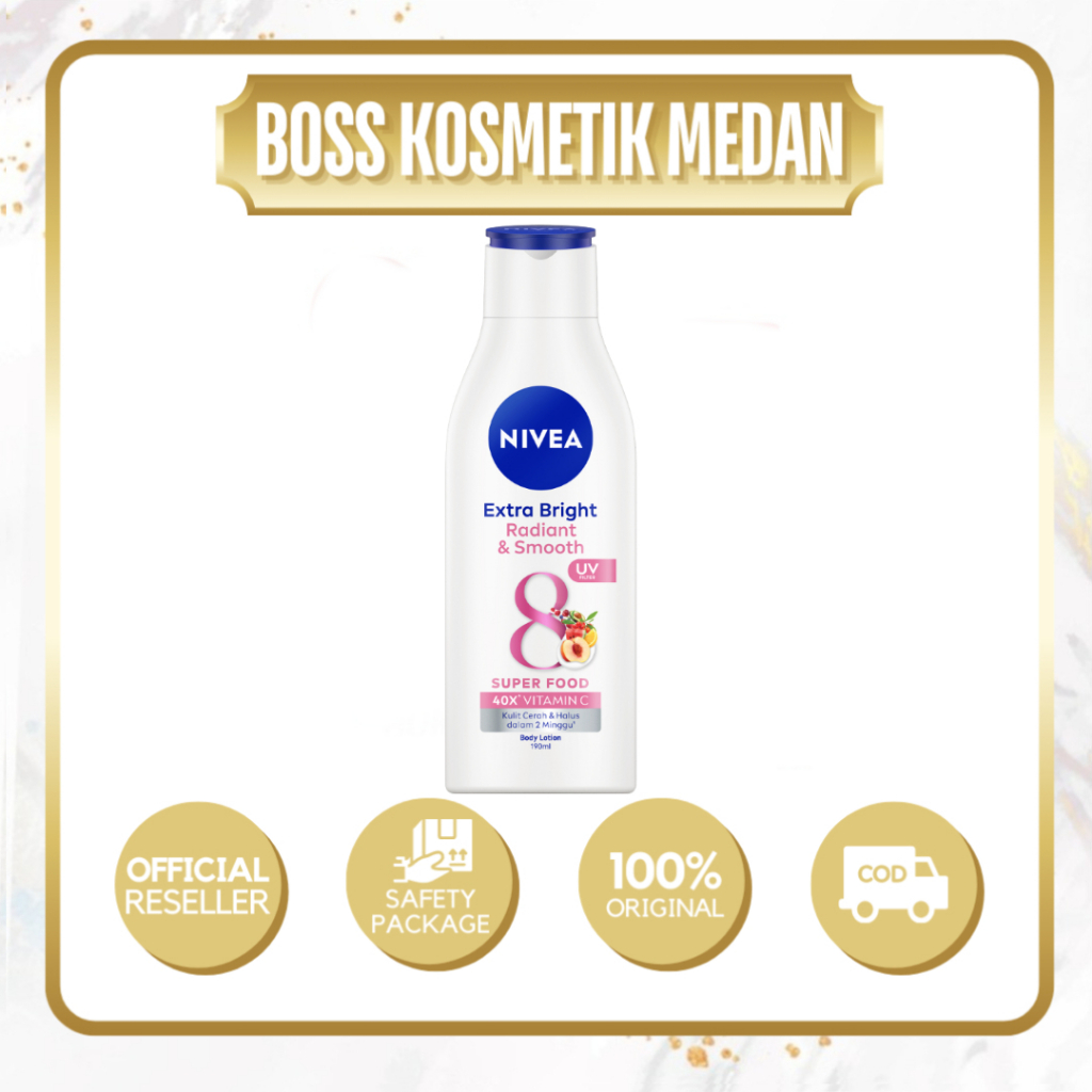 Jual NIVEA Body Lotion Extra Bright Radiant & Smooth UV Filter 200ml ...
