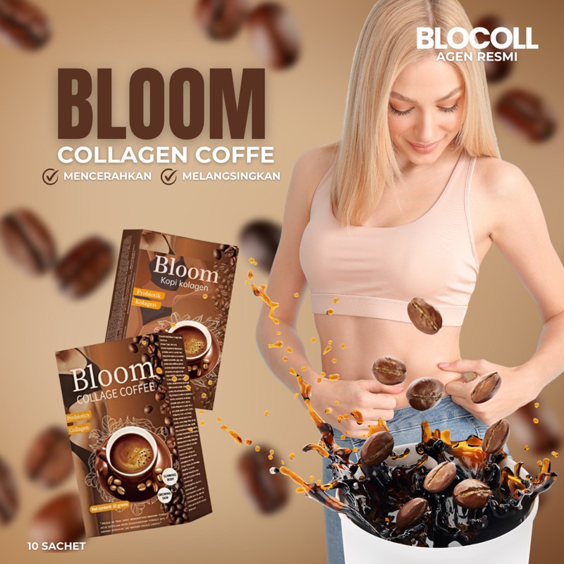 Jual BLOOM COLLAGEN COFFEE Kopi Pelangsing Isi 10 Sachet Kopi Diet ...