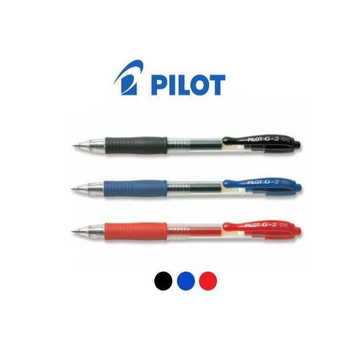 Jual Pulpen & Refil Pilot BL - G2 Gel Pen 0.7 mm Hitam & Biru Gel Pen ...