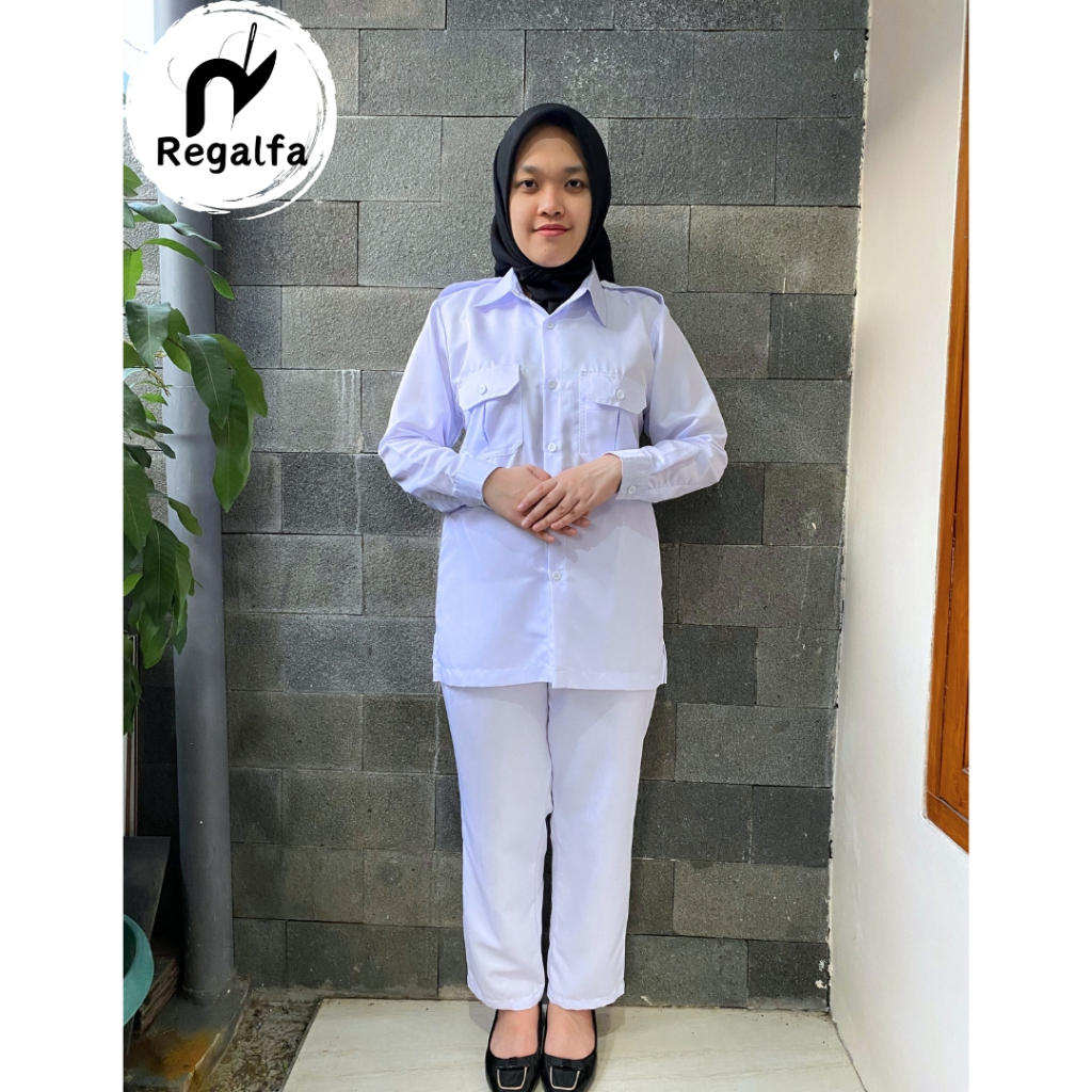 Jual Seragam Pakaian Perawat Wanita Putih Terpopuler Setelan Baju Dinas ...